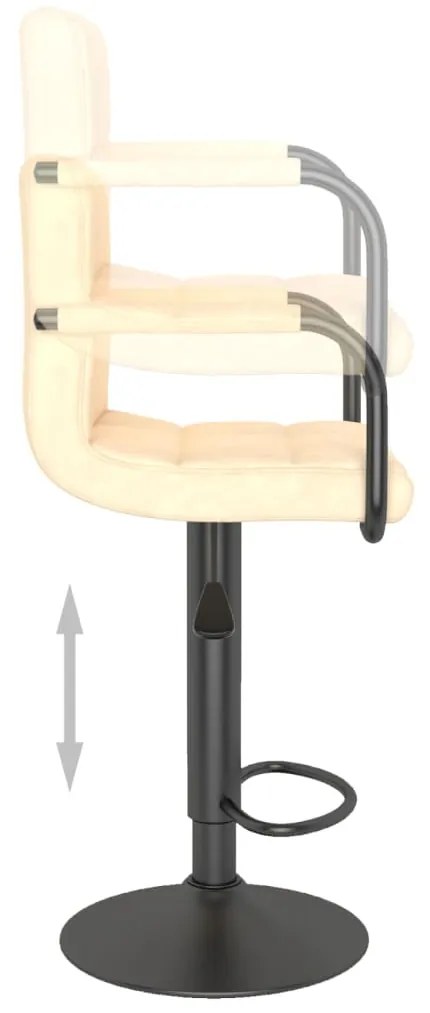 vidaXL Marketos Barové židle 2 ks krémové samet