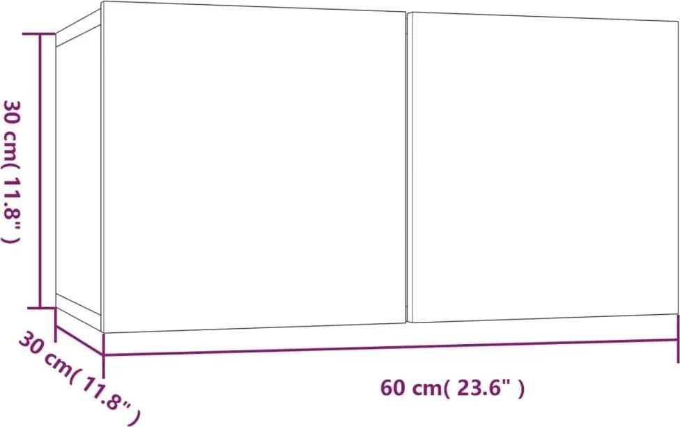 vidaXL 4dílný set TV skříněk kompozitní dřevo [3114529] Barva: Bílá