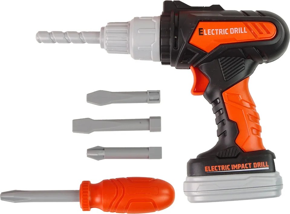 LEAN Toys Sada pro kutily v batohu – přilba a nářadí, oranžová