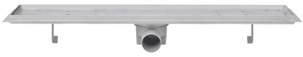 Sprchový odtokový žlab - rovný - nerezová ocel | 730x140 mm