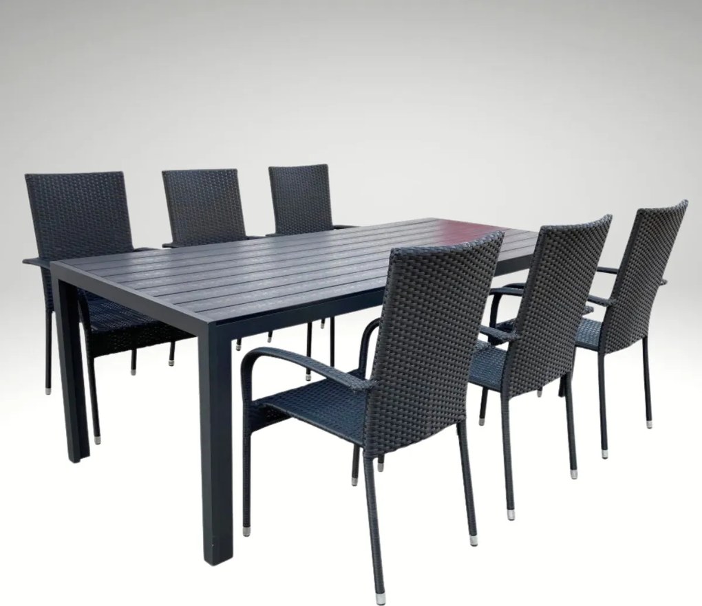 Vikio Zahradní set 190x90 pro 6 osob DT254-190 antracit