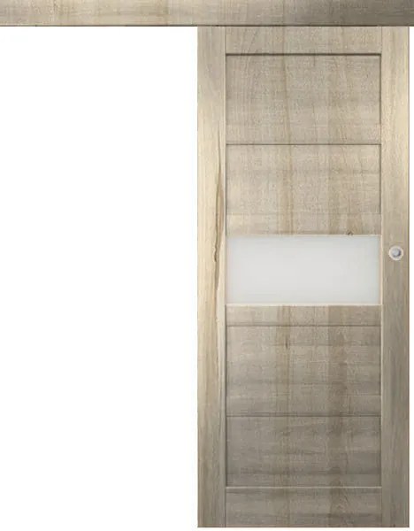 posuvné interiérové dveře na stěnu vasco doors BRAGA model A Průchozí rozměr: 70 x 197 cm, Orientace dveří: Levé dveře, Dekor: Buk jasmínový