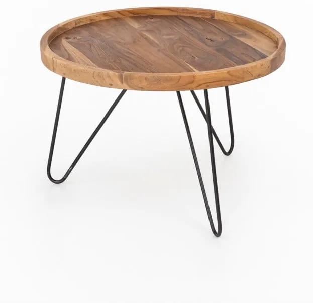 Konferenční stolek Index s železnými nohami WOOX LIVING Patricia, ⌀ 65 cm