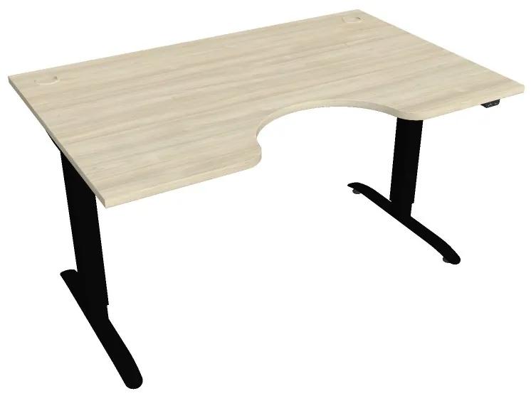 Hobis Motion Elektr. nastavitelný stůl 140x90 - HOBIS ERGO MOTION MSE 2 1400 Dekor stolové desky: akát, Barva kovové podnože: černá
