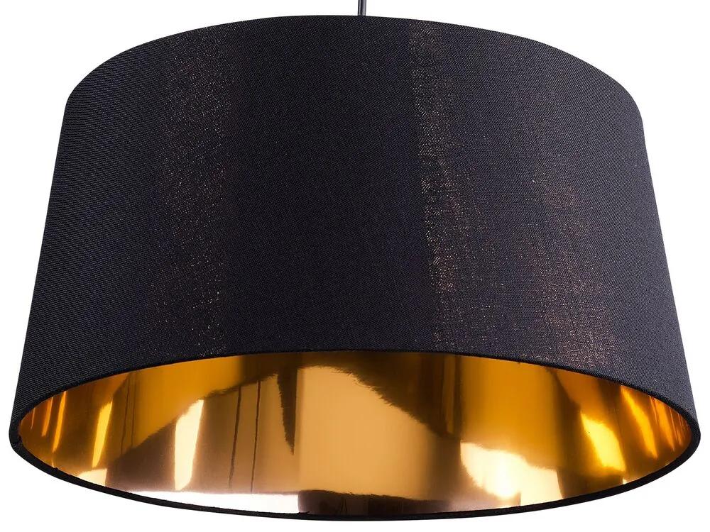Stropní lampa černá/zlatá KALLAR Beliani