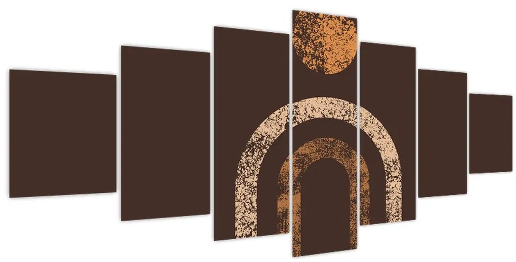 Obraz - Oranžové oblouky N⁰1 (210x100 cm)
