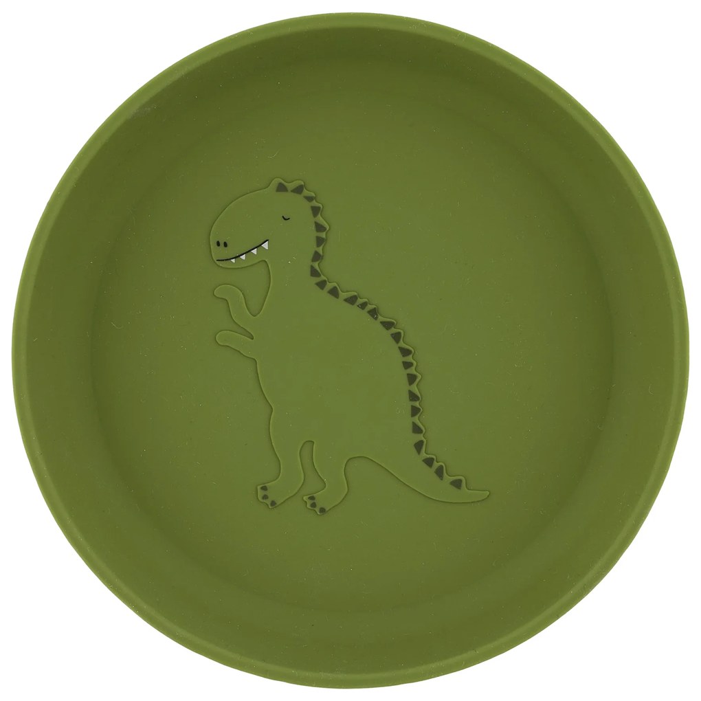 Dětský silikonový talíř Mr. Dino