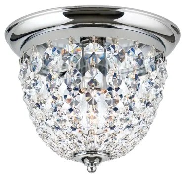 Orion DLU 1840/26-Křišťálové str. svítidlo PLAFOND 1xE27/40W/230V pr.26 cm chrom