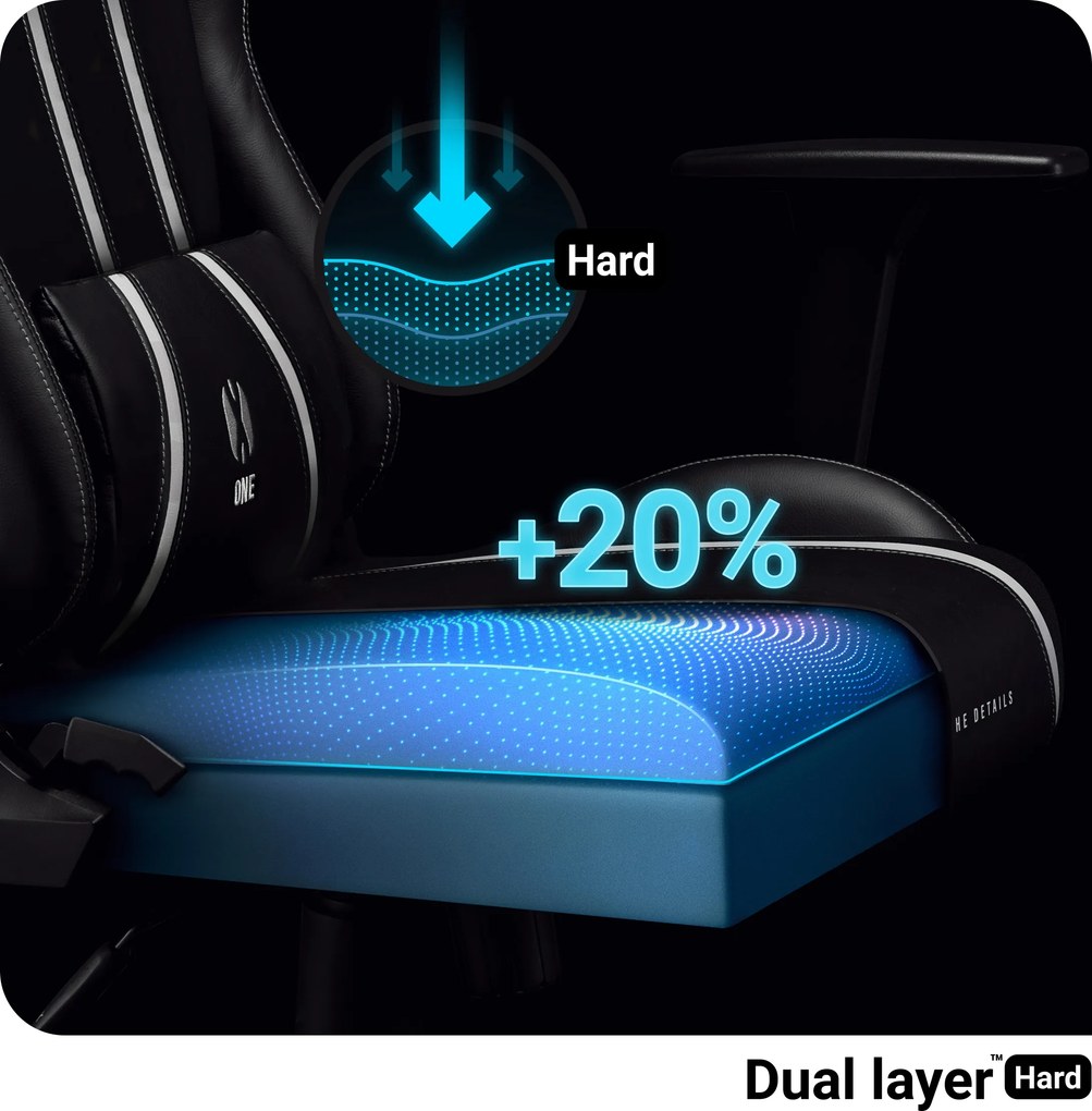 Herní křeslo z eko kůže King Size, černý-bílý: Diablo X-One 2.0