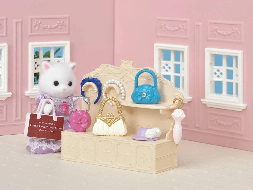 _Ostatní 1_ Sylvanian Families město módní butik s kabelkami doplněk k herním sadám 6015x