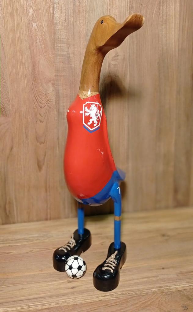 Kachna fotbalista ČR - dřevěná kachna velká