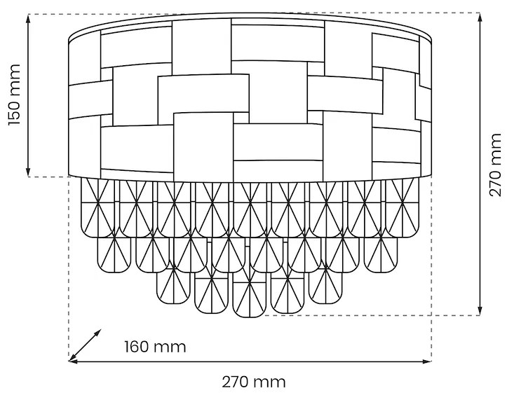 Nástěnné svítidlo Luxuria, 1x křišťálové/zlaté kovové stínítko