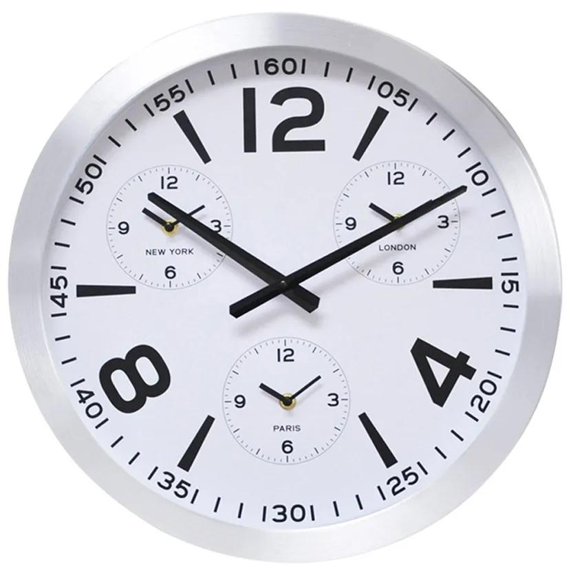 DekorStyle Moderní nástěnné hodiny bílé- 45 cm