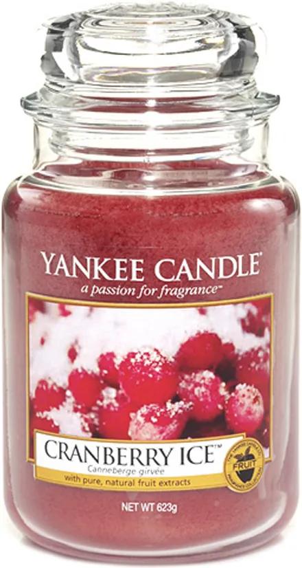 Yankee candle Brusinky na ledu - svíčka ve skleněné dóze