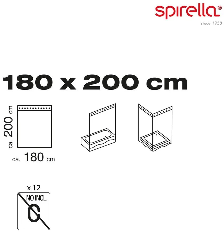 Sprchový závěs 180x200 cm Blatt – Spirella