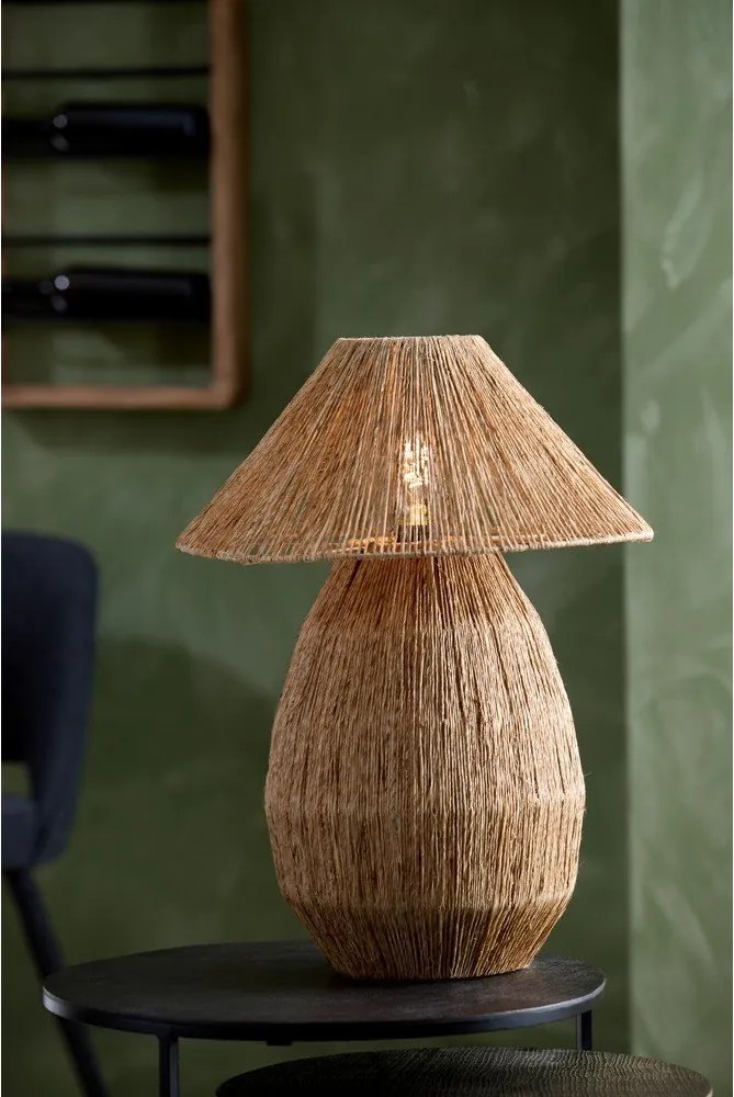 Stolní lampa v přírodní barvě se stínidlem z juty (výška 55 cm) Maruva – Light & Living