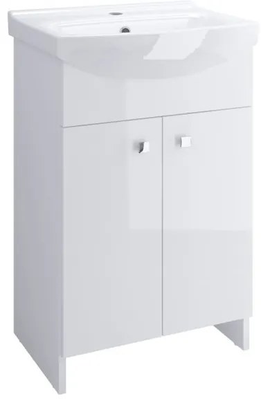 Cersanit Cersania + Sati, umyvadlová skříňka Sati + umyvadlo Cersania 60cm, bílá, S567-006-DSM