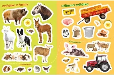 JIRI MODELS Samolepková knížka Farma / 16 stran / 100+ samolepek