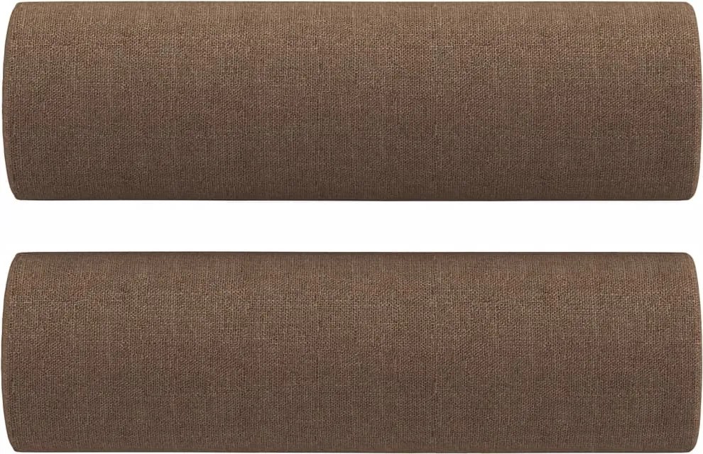 2dílná sedací souprava s polštáři hnědá textil 3201619
