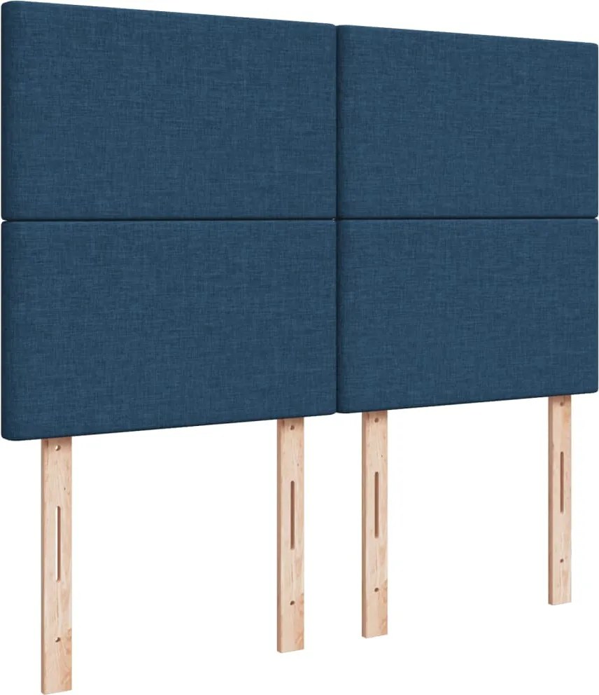 Box spring postel s matrací modrá 140x200 cm textil 3291690