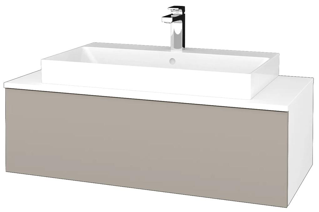 Dřevojas Koupelnová skříňka MODULE SZZ1 100 Varianta: N01 Bílá lesk / N06 Lava