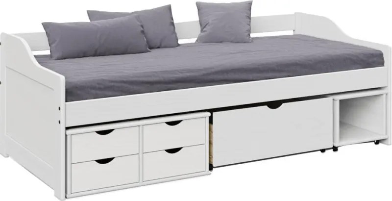 Postel MAXI NEW 90x200 s úložným prostorem masiv bílá Kondela 0000357998 Biano.cz