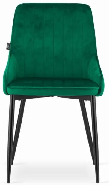 Sametová židle Berlin zelená