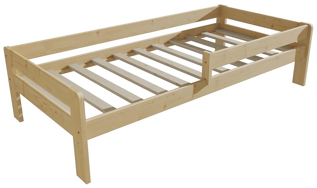Vomaks Dětská postel se zábranou VMK003C KIDS Rozměr: 120 x 200 cm, Barva: surové dřevo