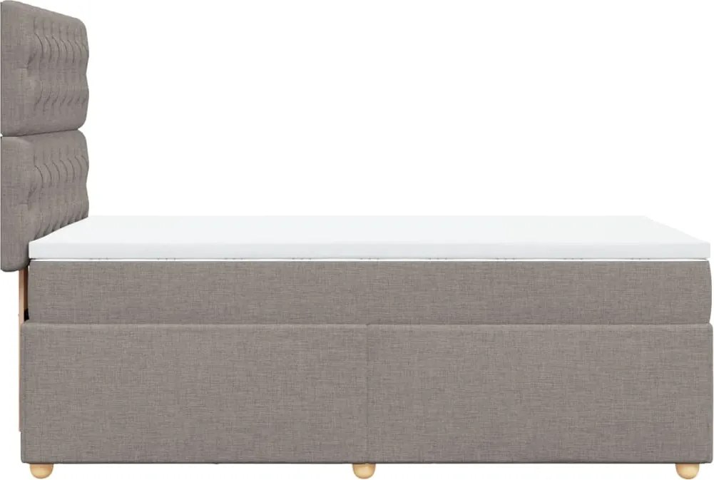 Box spring postel s matrací taupe 80x200 cm textil 3291118