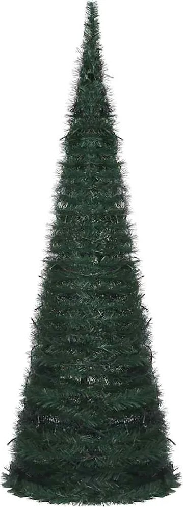 Pop-up umělý vánoční stromek s LED osvětlením zelený 180 cm 321524