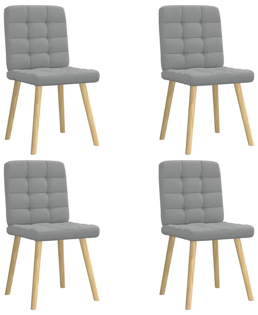Jídelní židle 4 ks světle šedé textil 3315191