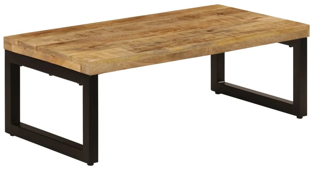 Konferenční stolek 100 x 50 x 35 cm masivní mangovník a ocel 247337