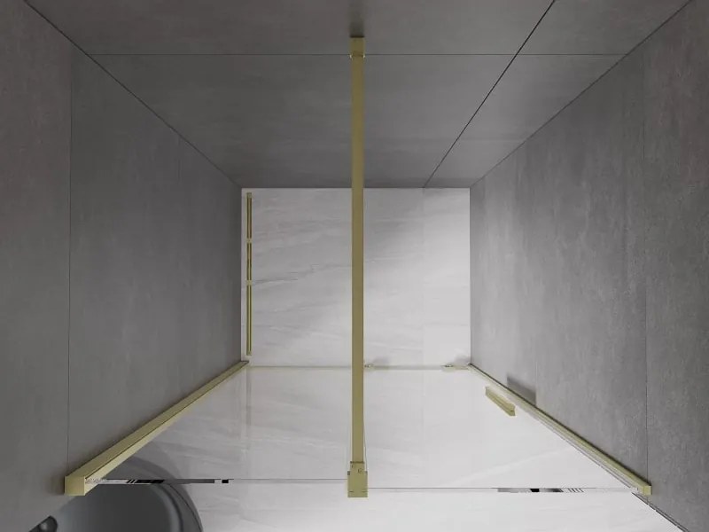Mexen Velar posuvné sprchové dveře 110 cm, transparentní, zlaté kartáčované - 871-110-000-01-55