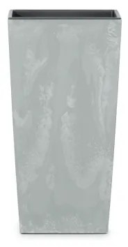 PROSPERPLAST Květináč - URBI SQUARE Beton Effect Rozměr: 19,5x19,5 cm, Barva: marengo
