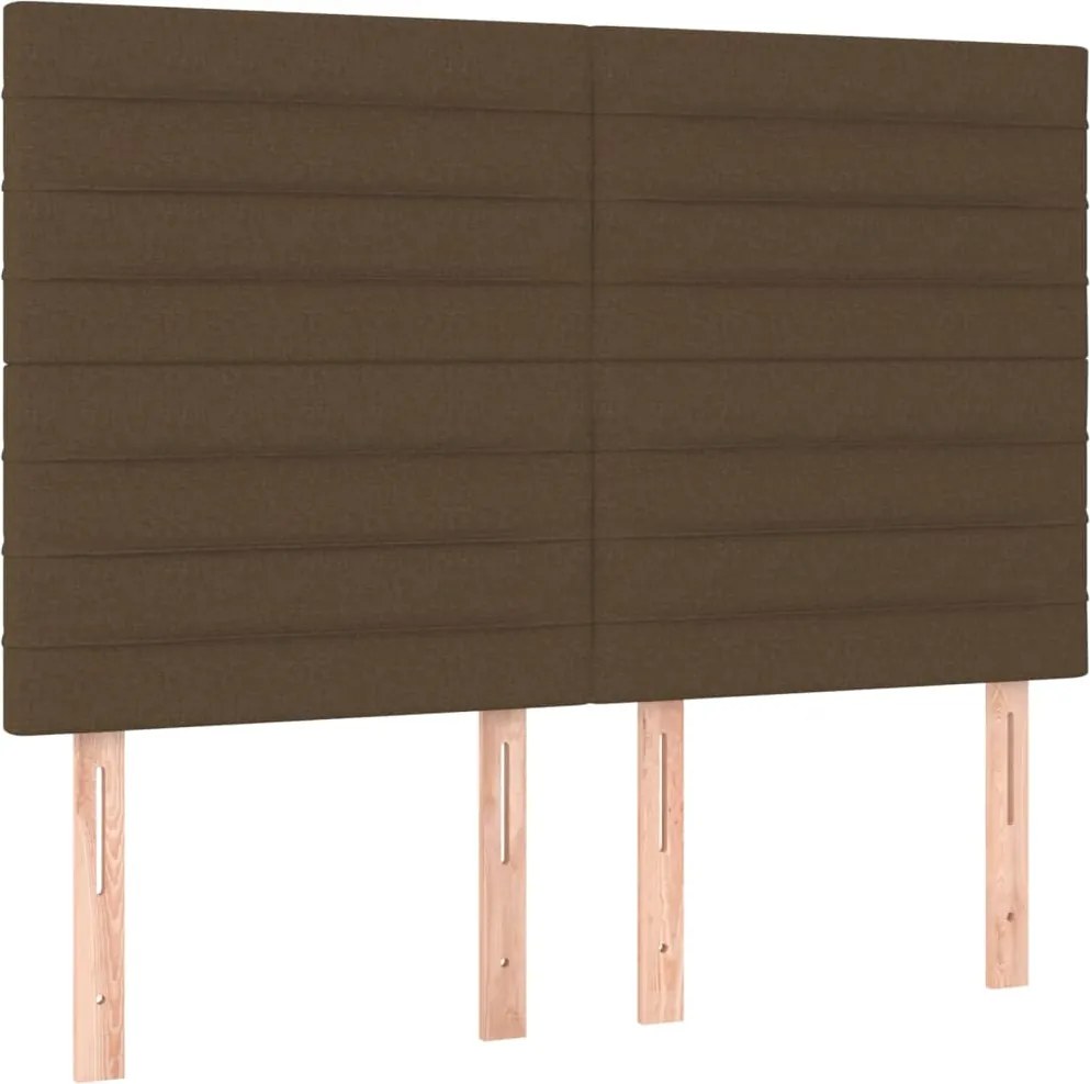 Box spring postel s matrací tmavě hnědá 140x190 cm textil 3137232