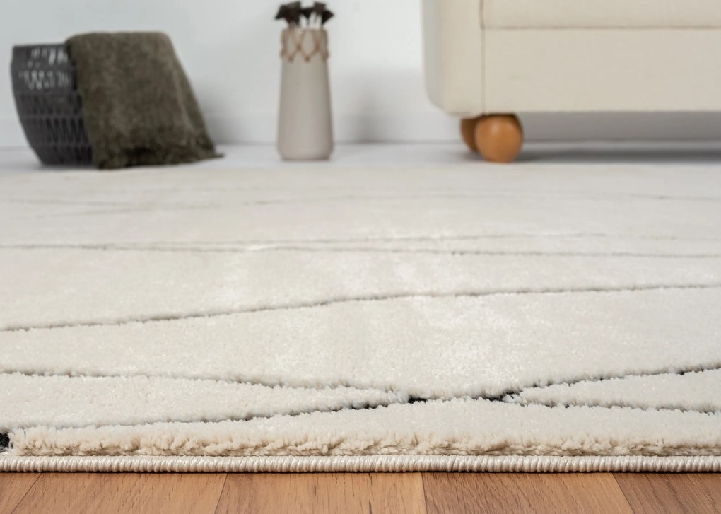 My Flair, Kusový koberec Moroccan Serenity weiß, 200x290, černobílá, ložnice