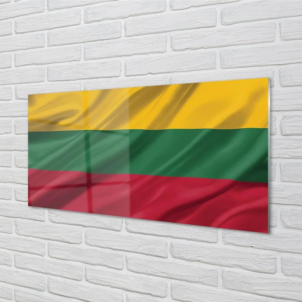 Obraz na skle vlajka Litvy 120x60 cm
