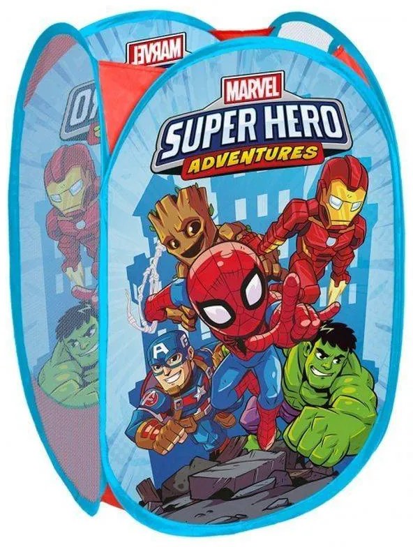 SEVEN Koš na hračky Super Hero Polyester, 36x36x58 cm
