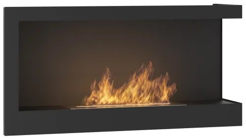 InFire - Rohový BIO krb 45x90 cm 3kW černá