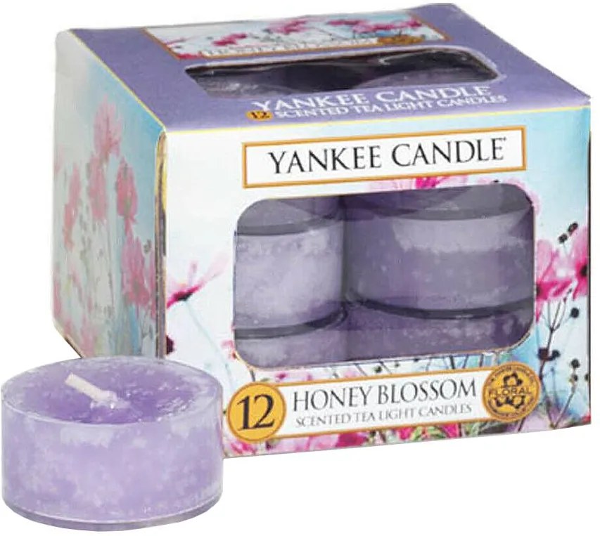 Yankee Candle – čajové svíčky Honey Blossom (Medový kvítek), 12 ks