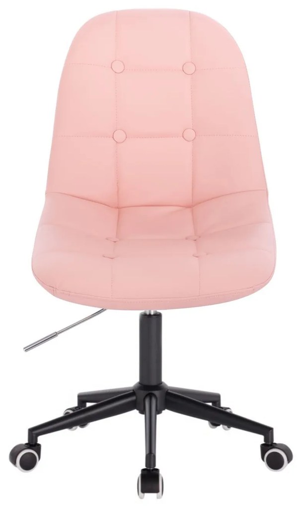 LuxuryForm Židle SAMSON na černé podstavě s kolečky - růžová