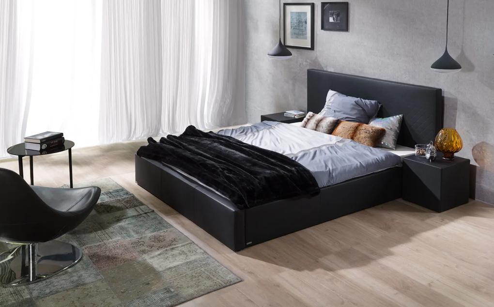 Čalouněná postel G3 180cm černá