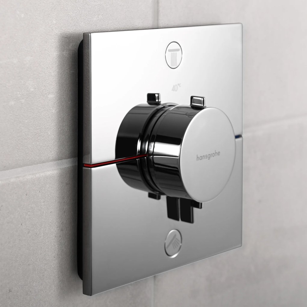 Hansgrohe ShowerSelect Comfort E, termostat pod omítku pro 2 spotřebiče, chromová, HAN-15572000