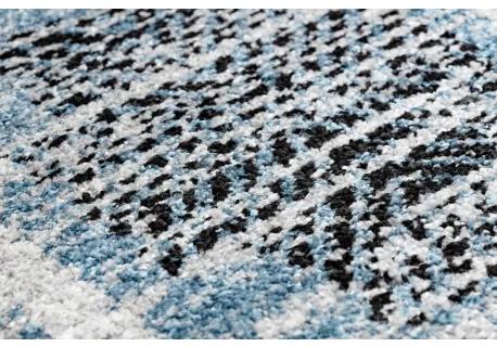 Moderní koberec BELLE BR22A béžový / modrý střapce velikost 140x190 cm | krásné koberce cz