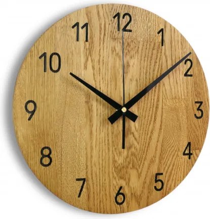 Minimalistické dubové nástěnné hodiny, tichý quartzový pohon, moderní dekorace I SENTOP MAS002-akcia20