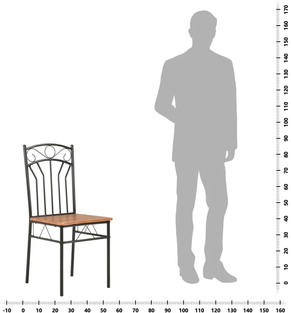 vidaXL Jídelní židle 2 ks hnědé MDF [281399]