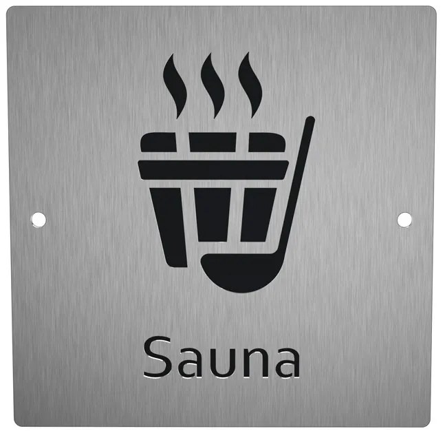 Nerezový piktogram SAUNA 1b Rozměr: 12 x 12 cm