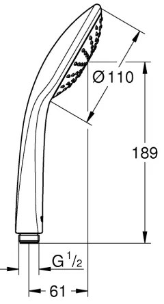 GROHE 27316000 - Ruční sprcha VITALIO JOY 110 mm lesklý chrom
