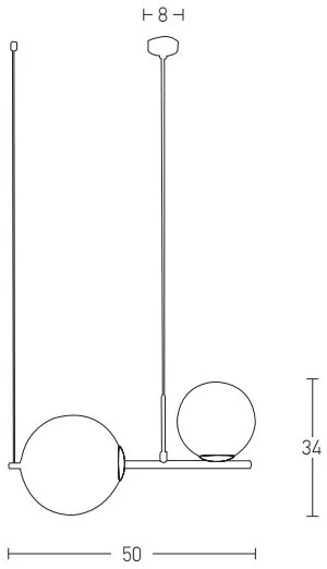Zambelis 1997 - Lustr na lanku 2xE27/15W/230V zlatá