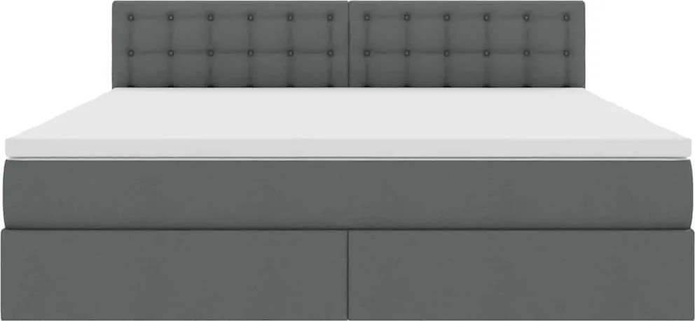 Postel s úložným prostorem a matrací Tmavě šedá 160 x 200 cm 3370645